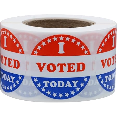 Amazon.com : Hybsk I Voted Today with Red, White, and Blue Circle ...