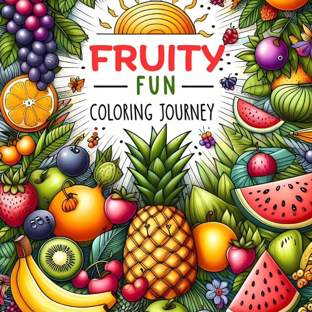 FRUITY FUN COLORING JOURNEY: FRUITY FUN COLORING JOURNEY COLORING BOOK ...