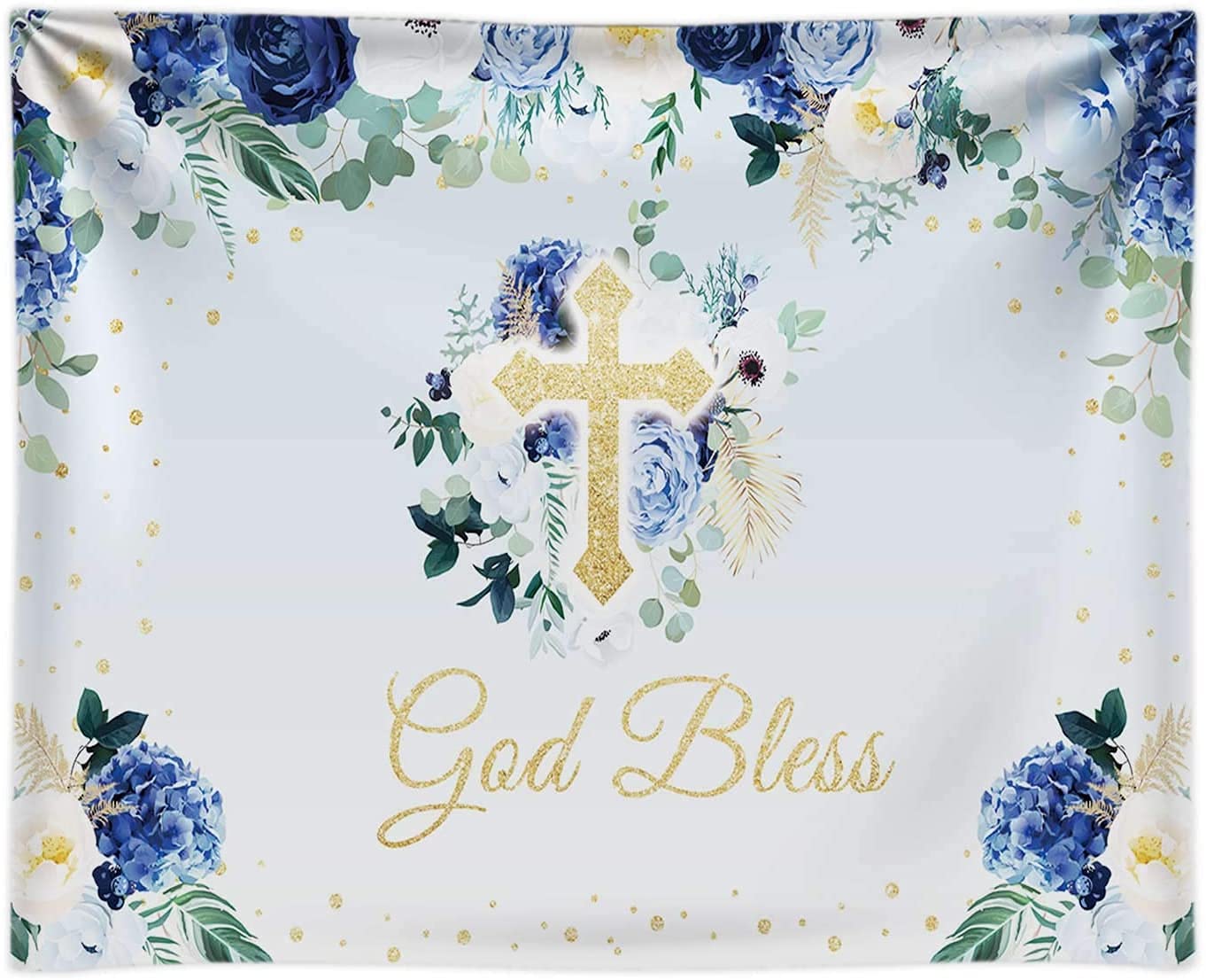 Allenjoy 8x6ft Fabric God Bless Backdrop Baptism Party First Holy ...