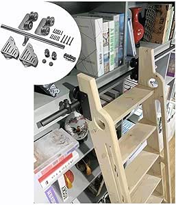 Amazon.com: Rolling Library Ladder Hardware Kit, Sliding Library Ladder ...