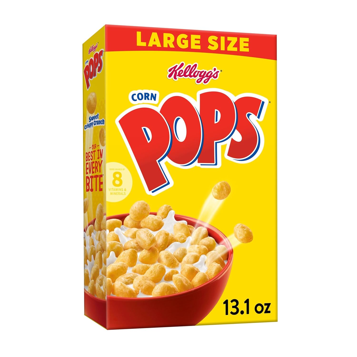 Amazon.com: Corn Pops Cold Breakfast Cereal, 8 Vitamins and Minerals ...