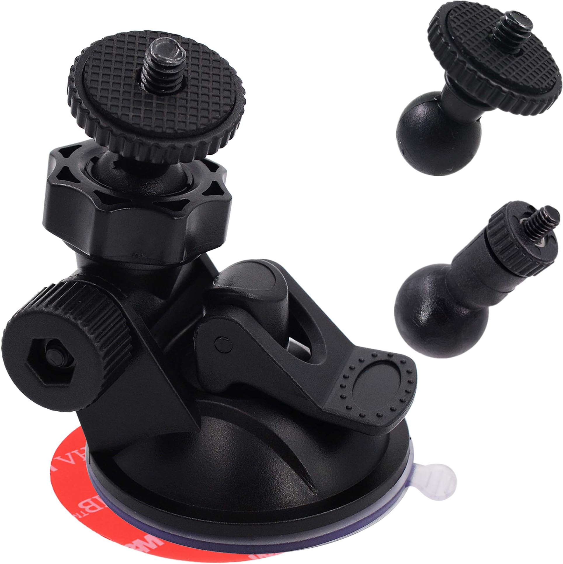 Amazon.com : iSaddle CH01A 1/4" 1/8" Thread Camera Suction Mount Tripod ...