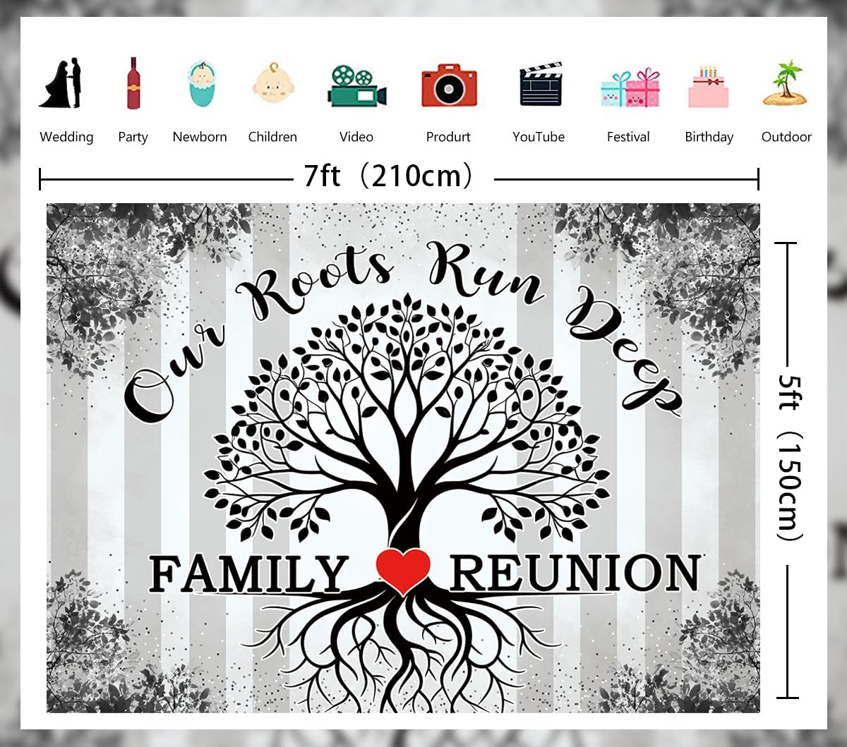 Unisex Eyewear Backdrop 7x5 FT - Family Tree Photography Background For ...