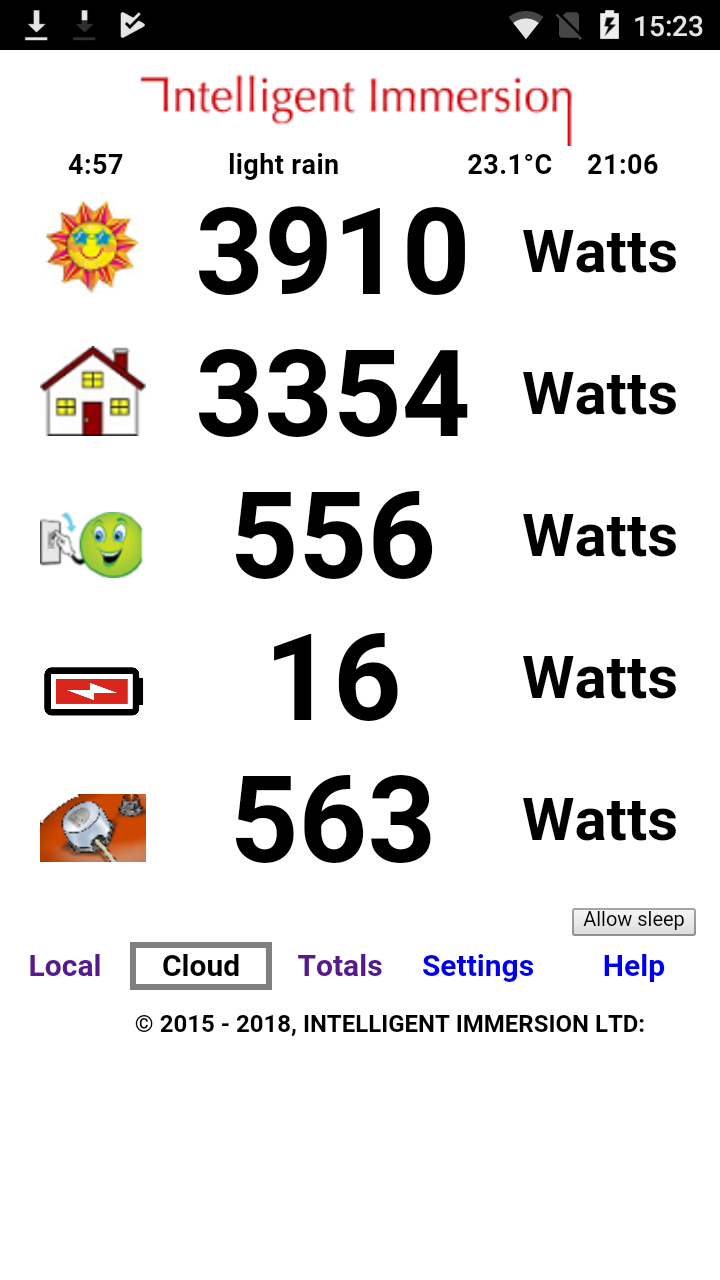 Aplicación Intelligent Immersion Monitor en Amazon Appstore