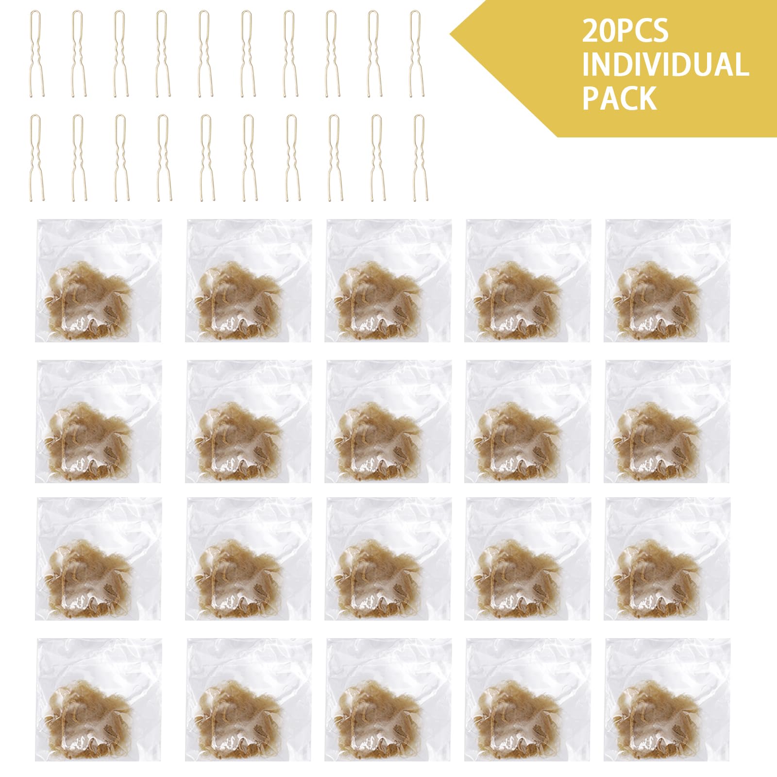 Snapklik.com : Blonde Hair Nets For Ballet Buns And Sleeping, 20 ...