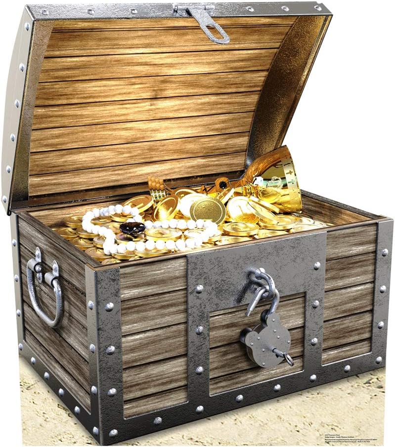 Amazon.com: Cardboard People Treasure Chest Life Size Cardboard Cutout ...