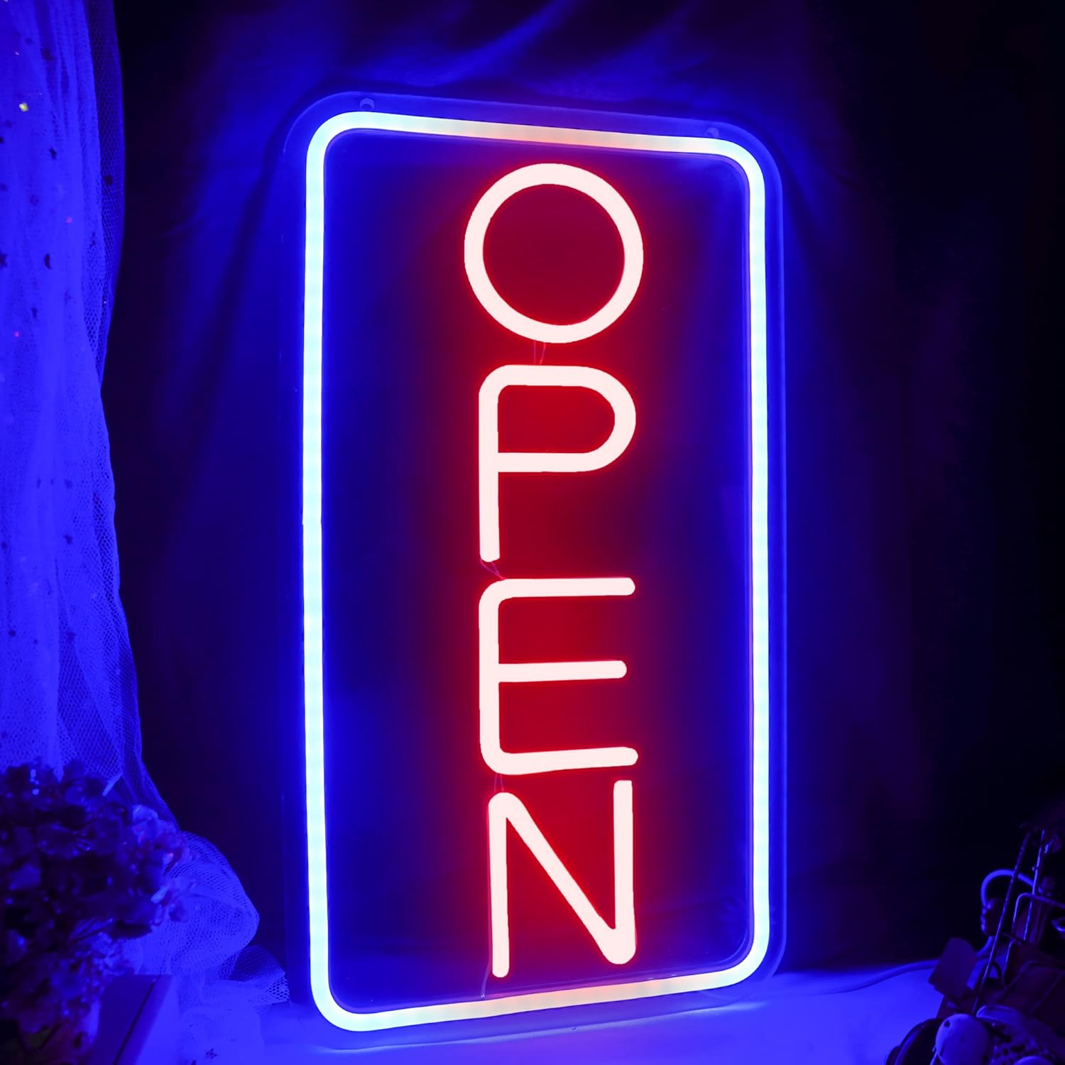 Open Neon Sign, Open Sign for Business, Powered by USB with ON/OFF ...