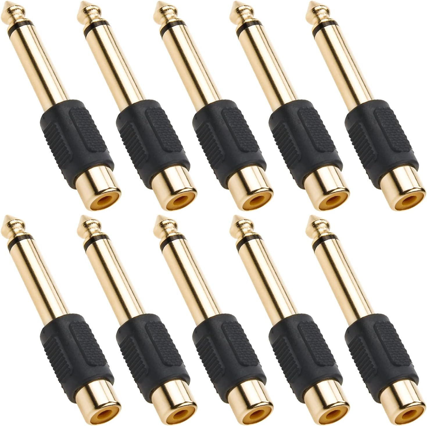 Amazon.com: CESS 6.35mm 1/4inch Male Mono Plug to RCA Female Audio ...