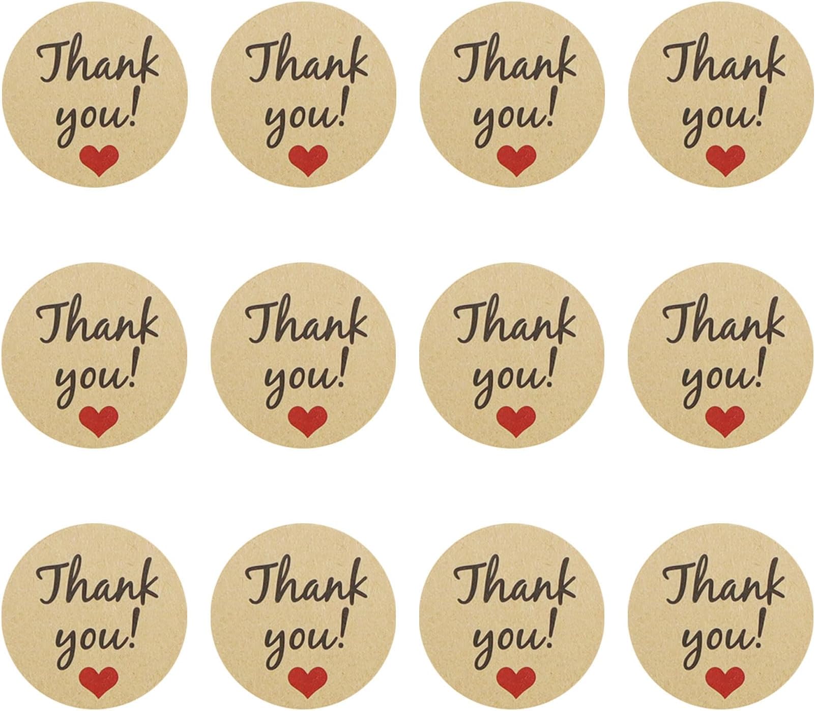120 Pcs Thank You Stickers, 1 Inch Thank You Round Sticker Thank You ...