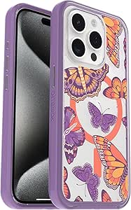 Amazon.com: OtterBox iPhone 15 Pro (Only) Symmetry Series Clear Case - BUTTERFLY FLUTTER (Purple ...