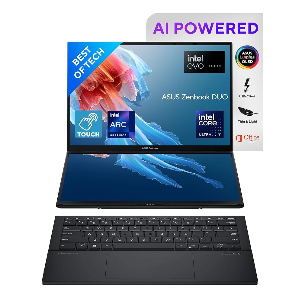 ASUS Zenbook Duo OLED(2024), Intel Core Ultra 7, 32 GB de RAM, SSD de