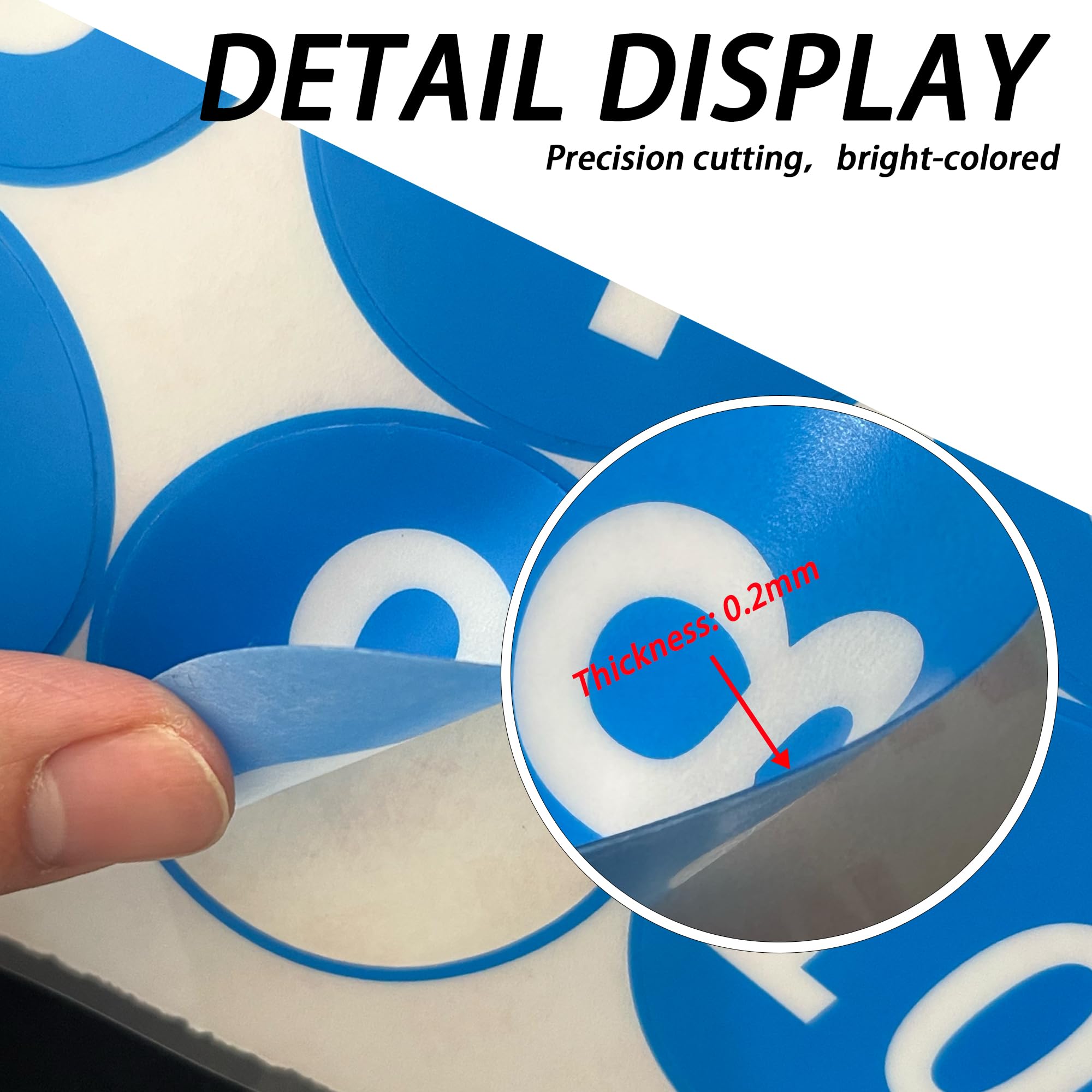 Transparent Stickers 1-60/180 Clear Number Stickers - 6mm Adhesive ...