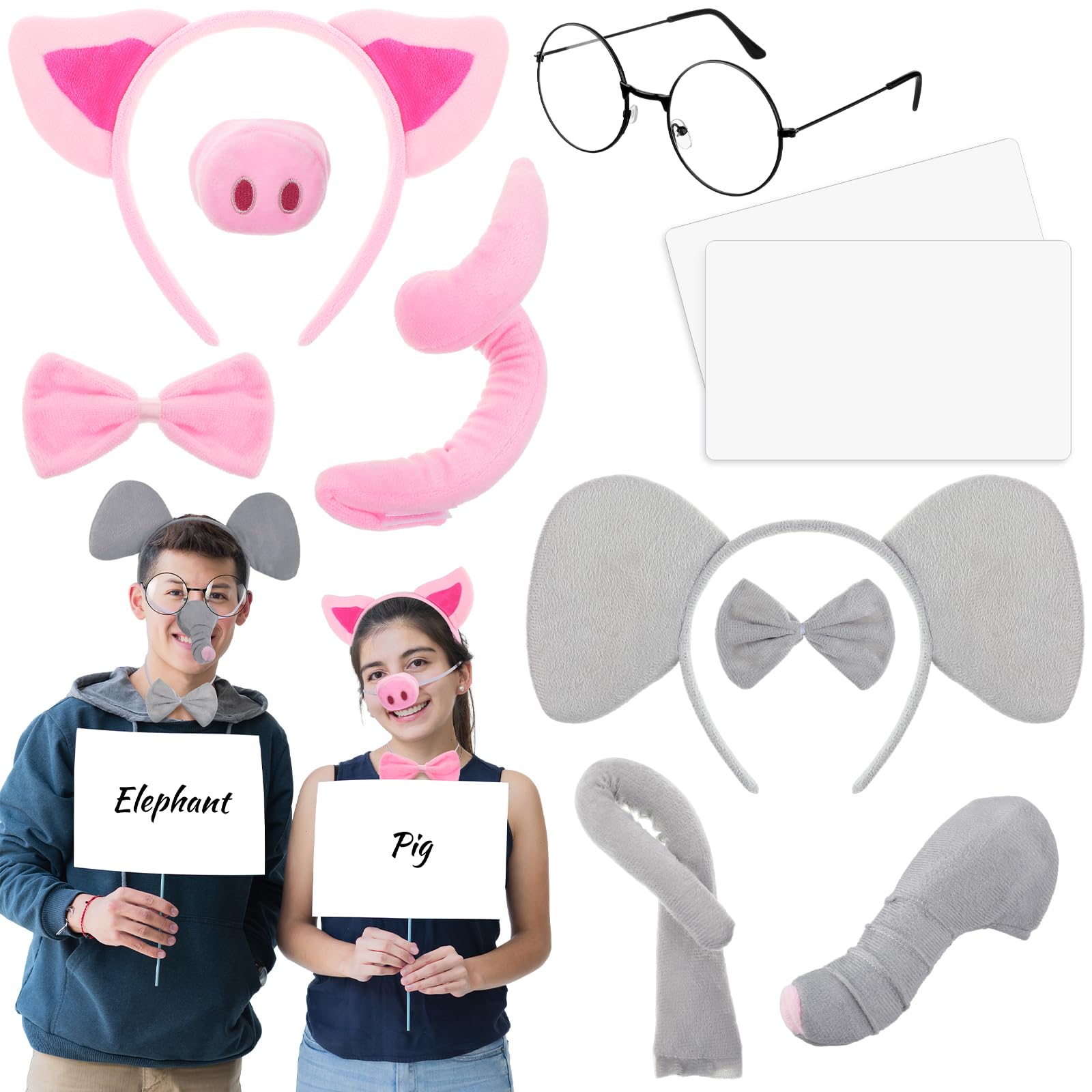 Amazon.com: Cotwinter 11 Pcs Halloween Elephant Costume and Pig Costume ...