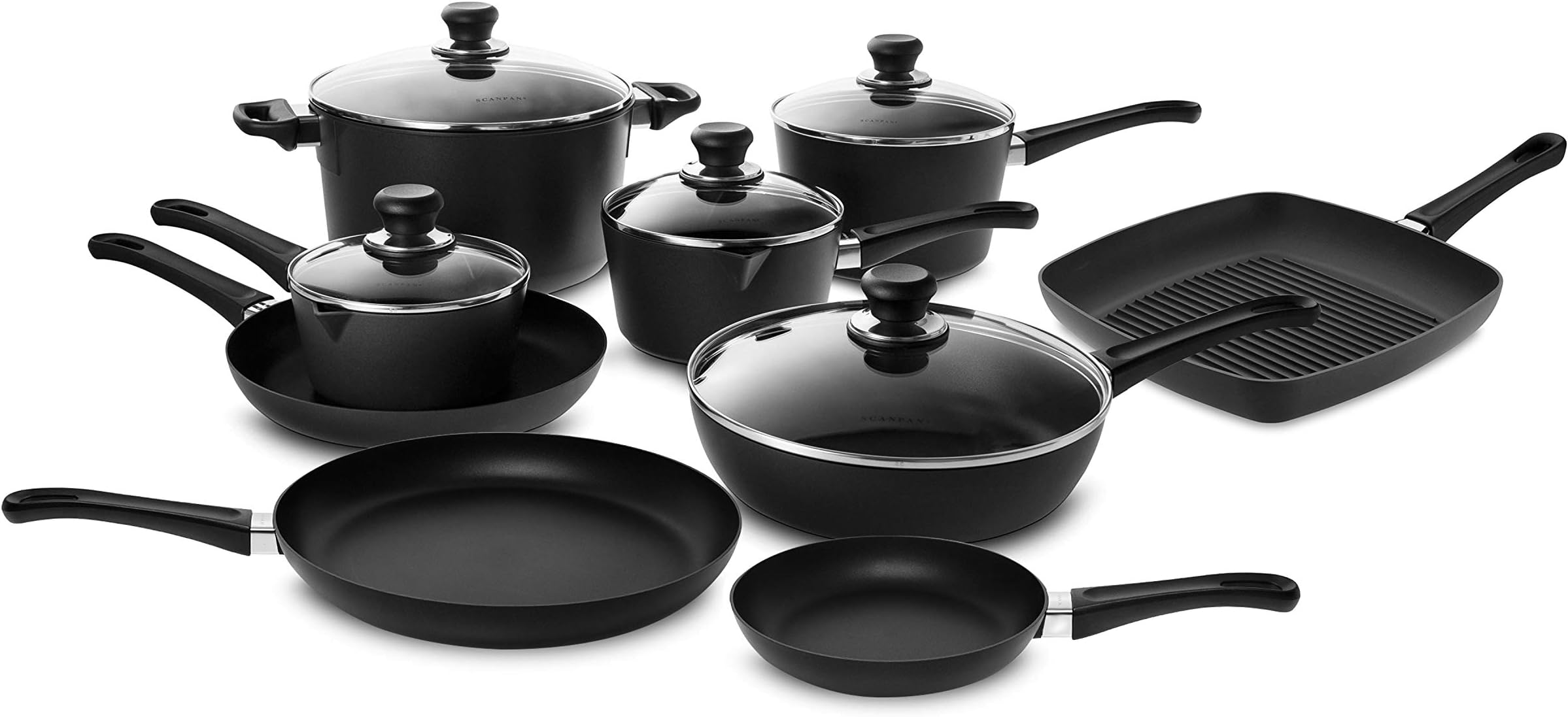 Amazon.com: Scanpan Classic 14 Piece Cookware Set with Stratanium ...