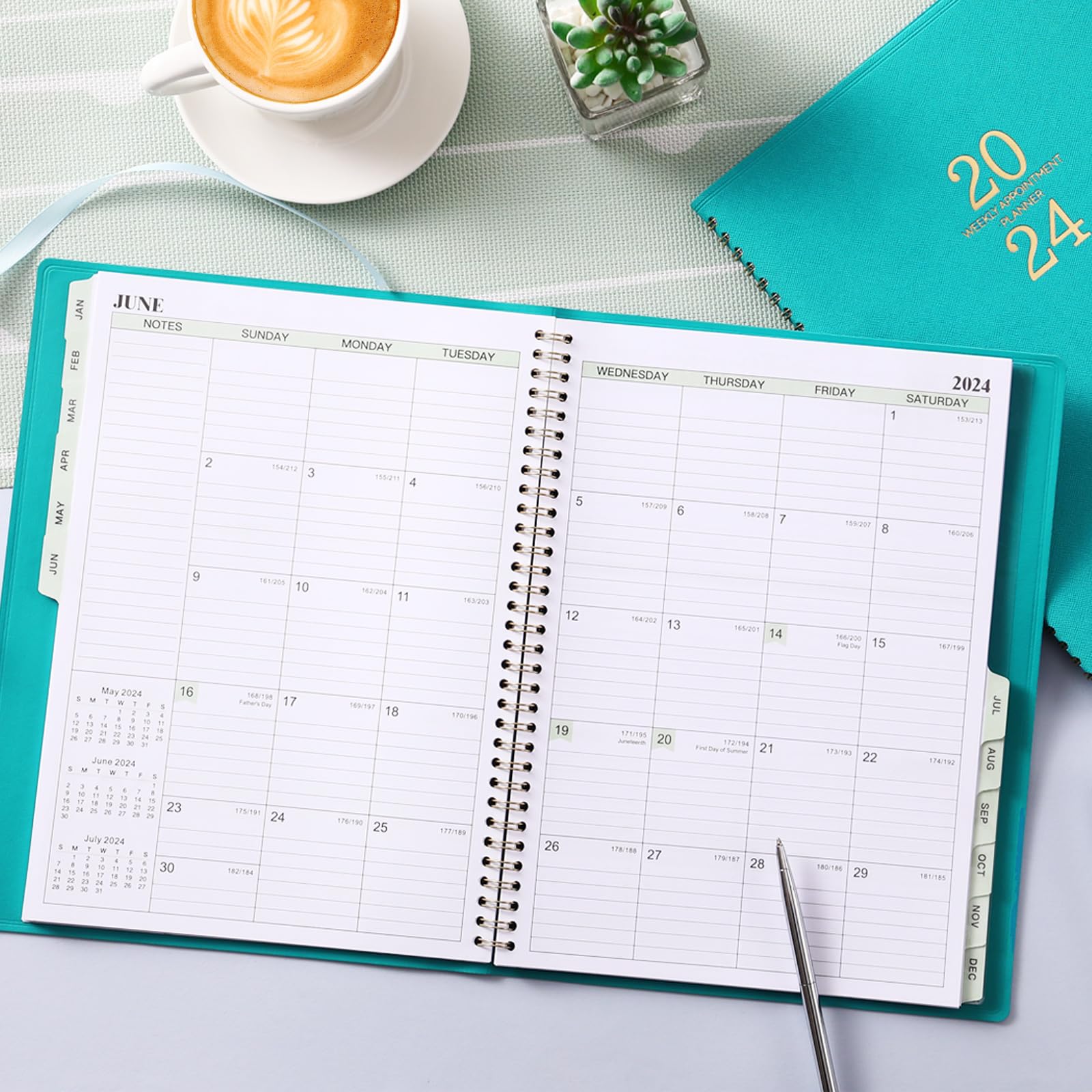 Snapklik.com : 2024 Planner - 3-Tier Down Planner Weekly And Monthly ...