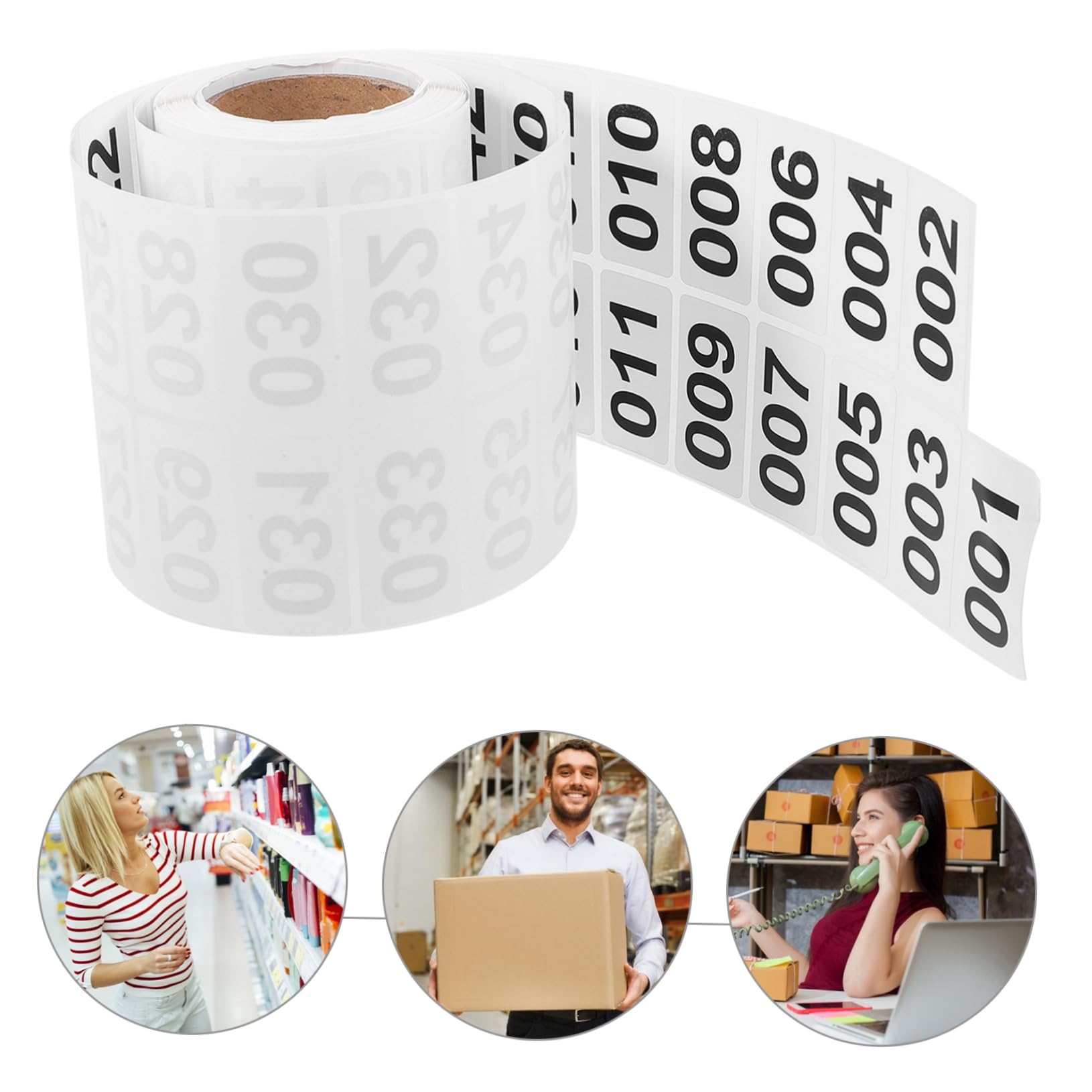 Numbered Stickers 1-100 JIEJE 1-1000 Number Stickers, Inventory ...