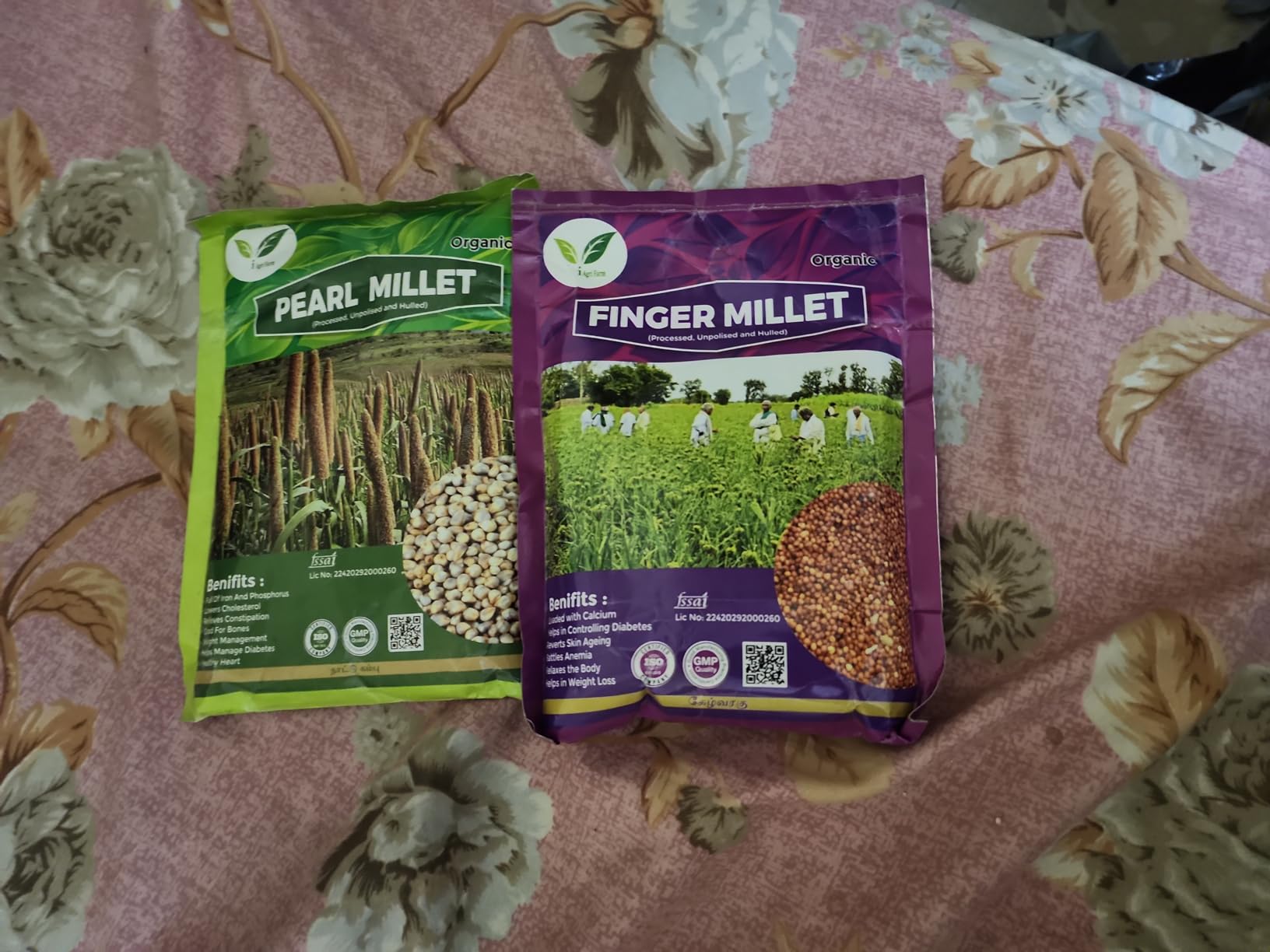Iagrifarm Millets Combo (Pearl millet + Finger millet (Total = 1 kg ...