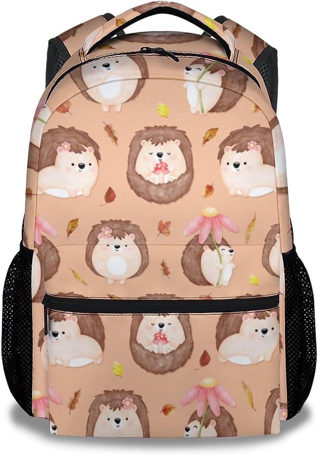 Amazon.com | UNIKITTY Hedgehog Backpack for Girls Boys, 16 Inch Brown ...