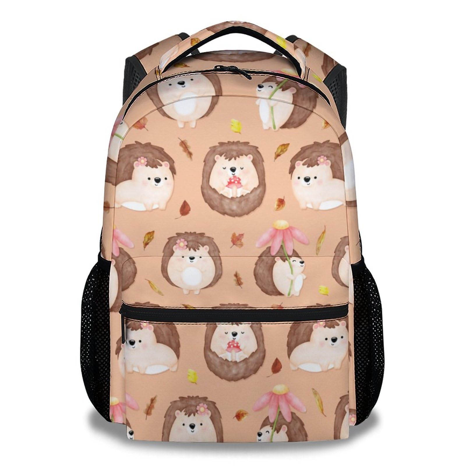 Amazon.com | UNIKITTY Hedgehog Backpack for Girls Boys, 16 Inch Brown ...