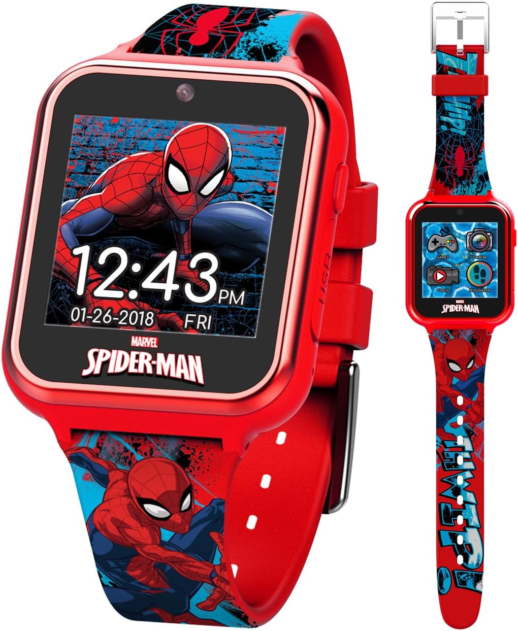 Amazon.com: Accutime Marvel Spider-Man Red Educational Touchscreen ...