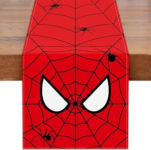 Amazon.com: AMCLIEER Spider Party Table Runner-Spider Birthday Kitchen ...