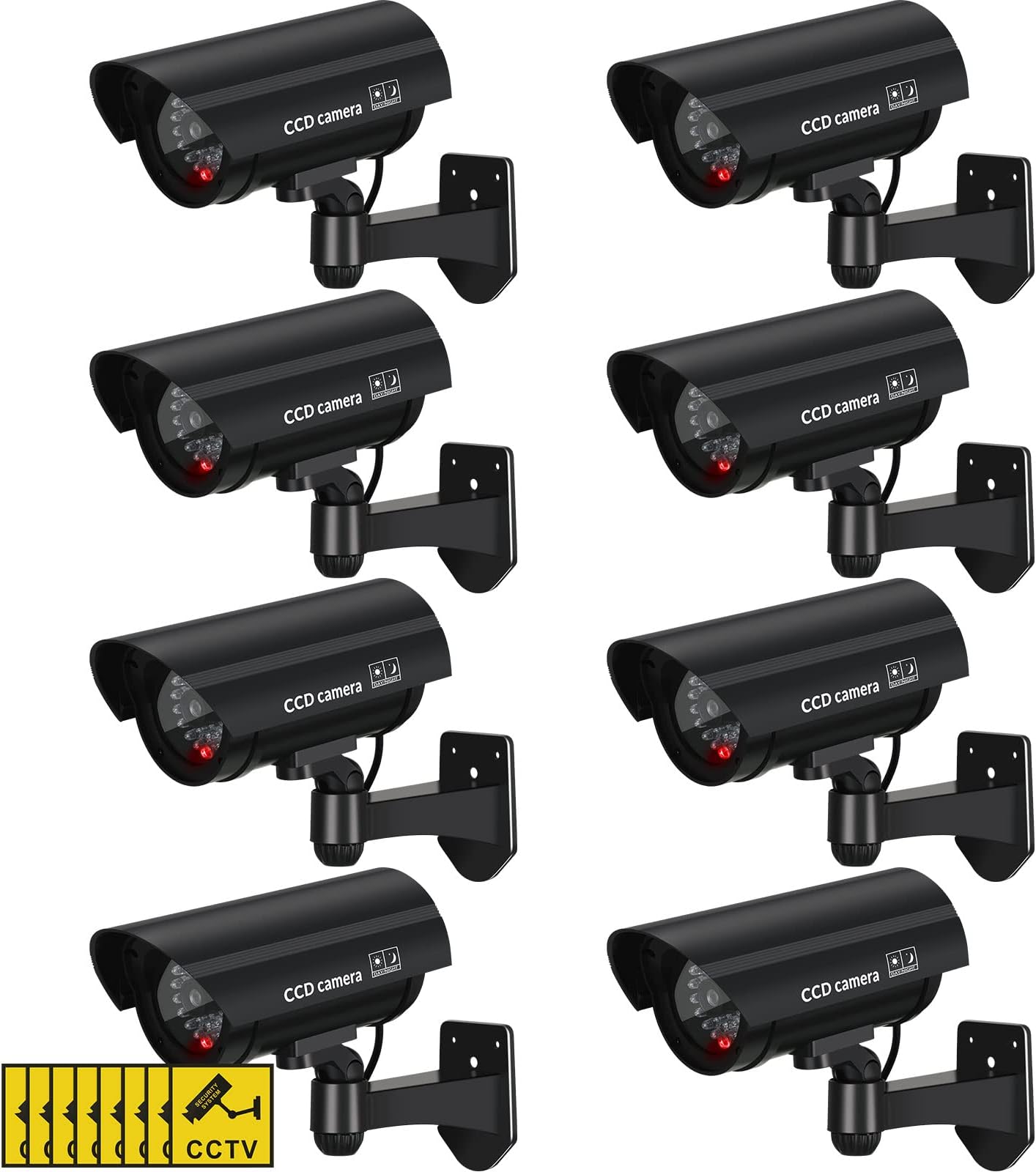 Amazon.com : Macarrie 8 Pcs Fake Camera Realistic Dummy Security Camera ...