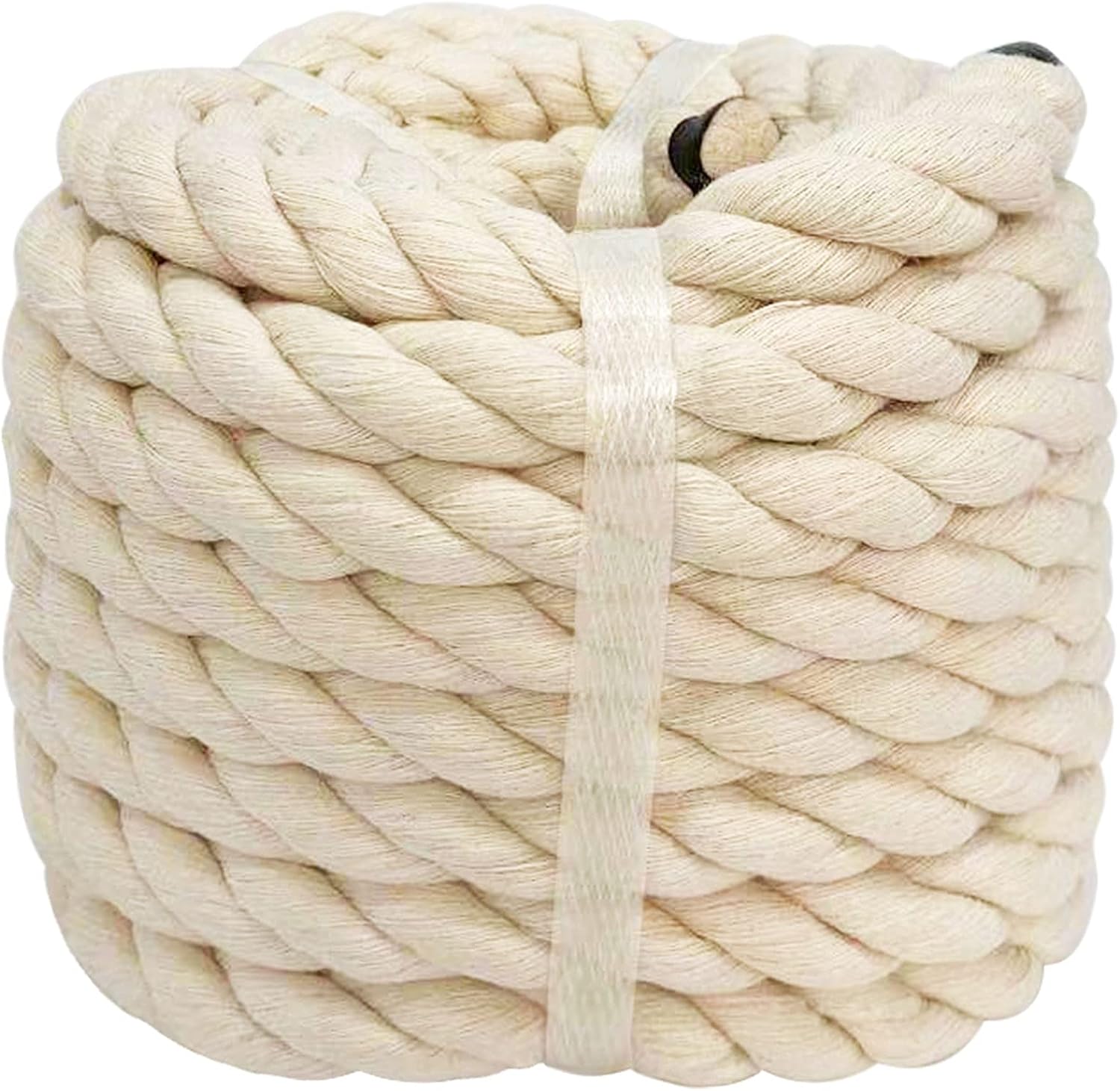 Strong Cotton Rope 3/4 inch x 25 feet Twisted Natural Cotton Cord for ...