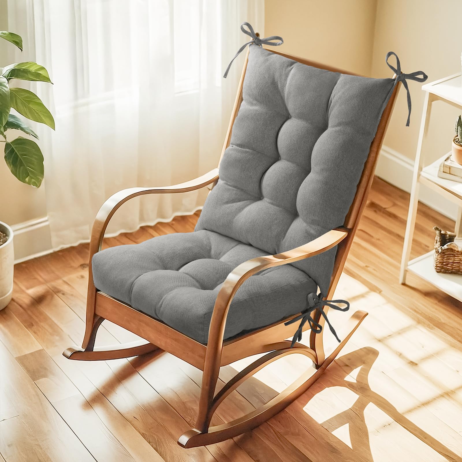 Amazon.com: ROFIEJOX Rocking Chair Cushion - Breathable Linen Fabric ...