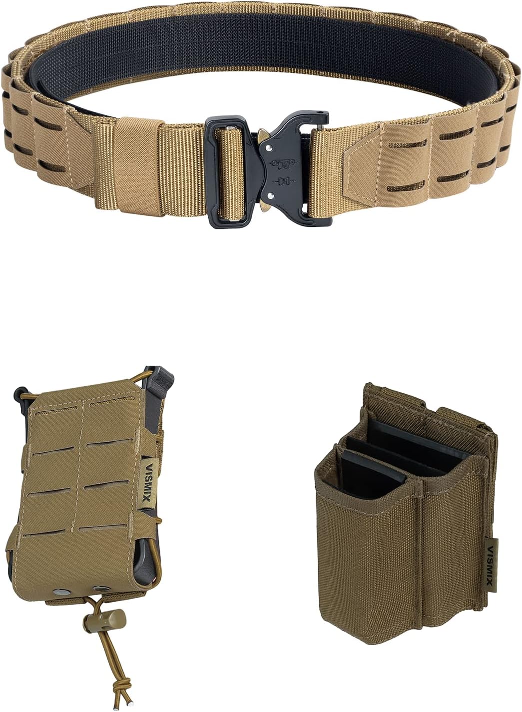 Amazon.com : VISMIX Battle Belt with 5.56MM Single Rifle Mag Pouch and ...