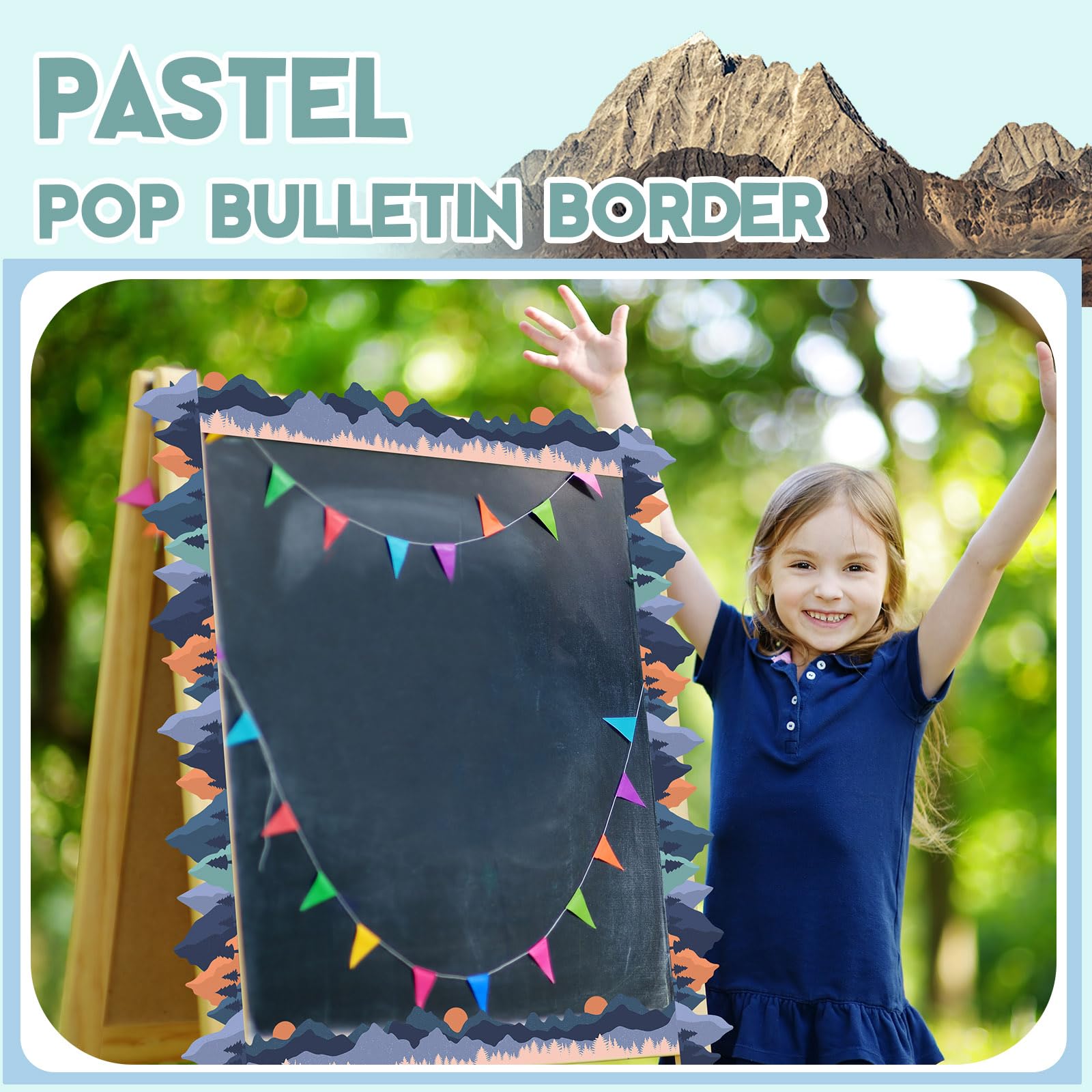 Snapklik.com : 6 Rolls 197 Ft Moving Mountains Border Trim Classroom ...