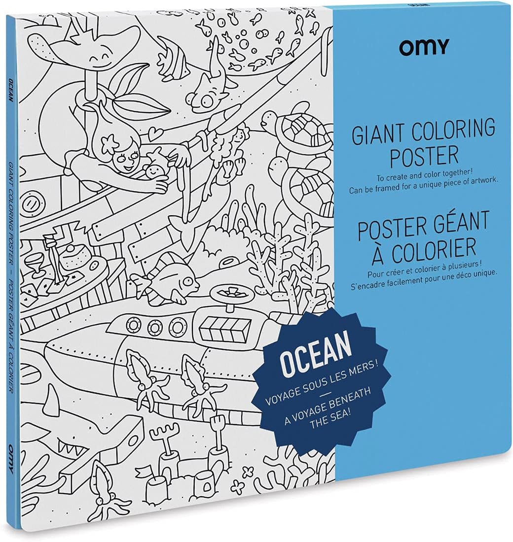 Amazon.com: Omy Giant Coloring Poster, Ocean, 40 x 28 inches, Coloring ...
