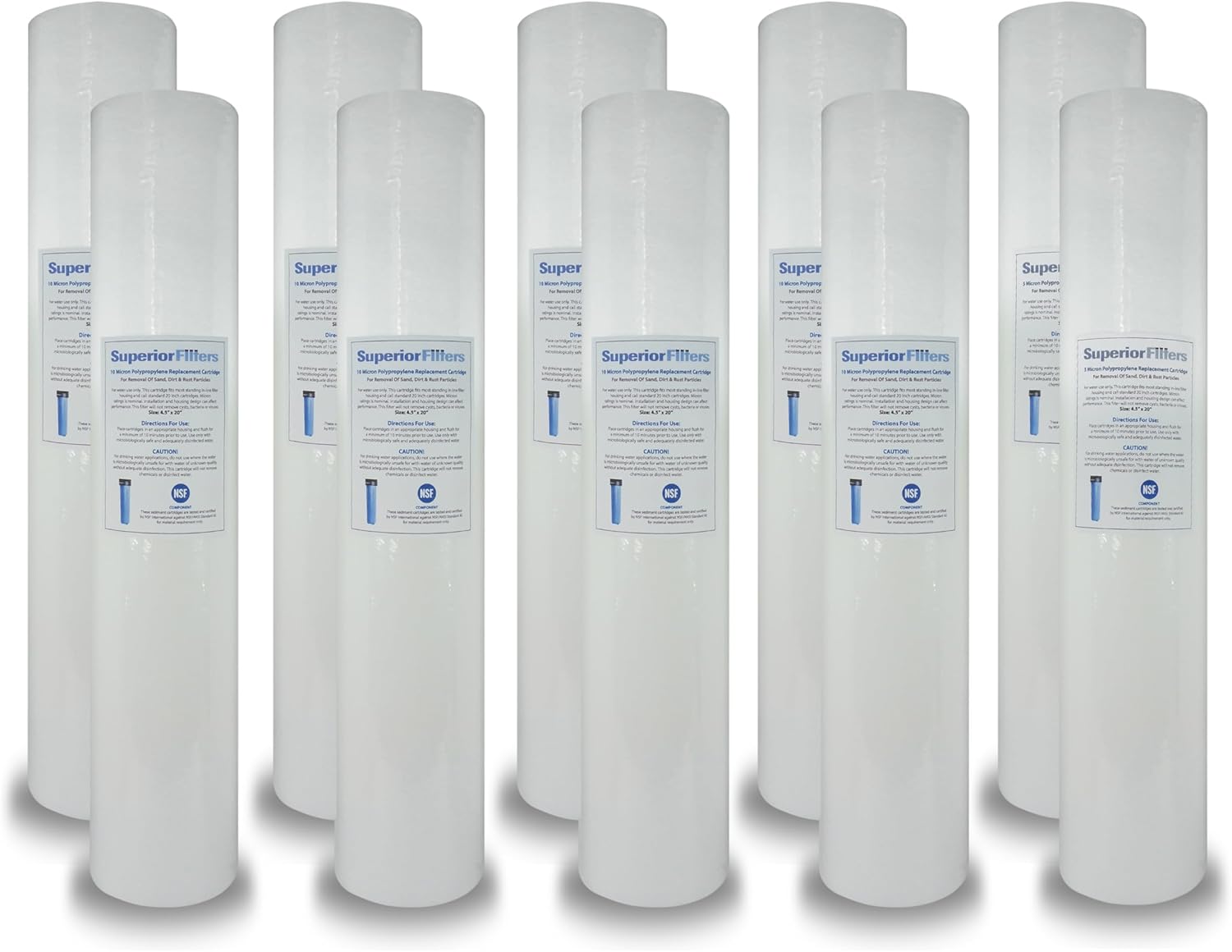 Amazon.com: SUPERIOR FILTERS 10 Micron Sediment Filter - Whole House ...