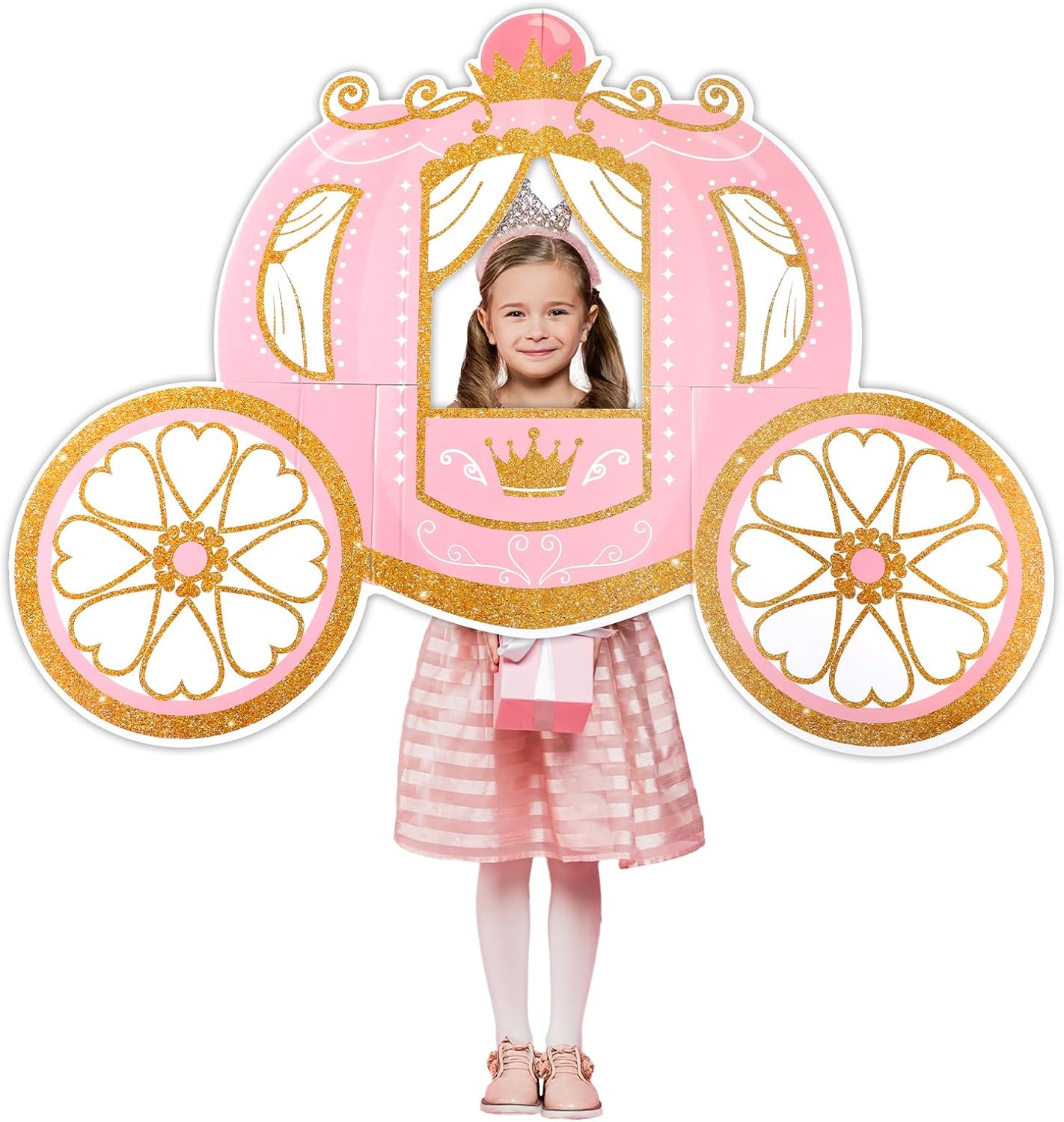 Amazon.com: Pink Princess Carriage Cardboard Cutout Stand up Large Size ...
