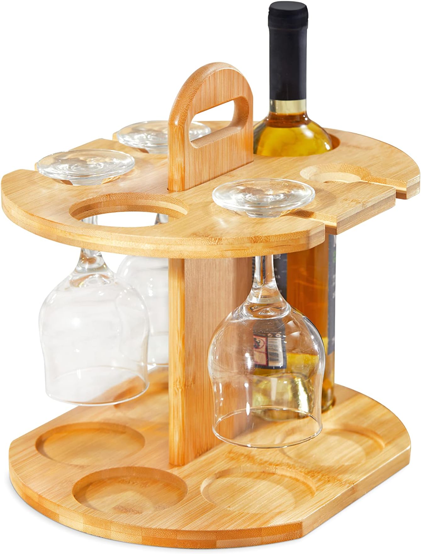 Amazon.com: Tirrinia Wine Rack, Wine Glass Holder and Bottle Drying ...