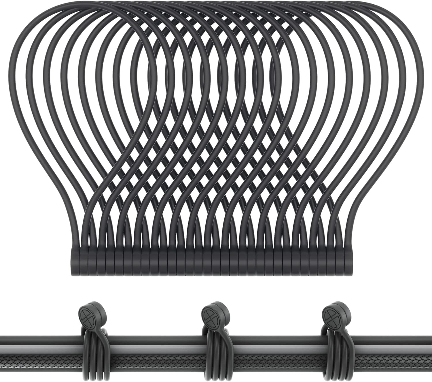 Amazon.com: Twist Ties, Reusable Silicone Cable Ties with Holes, 24PK ...