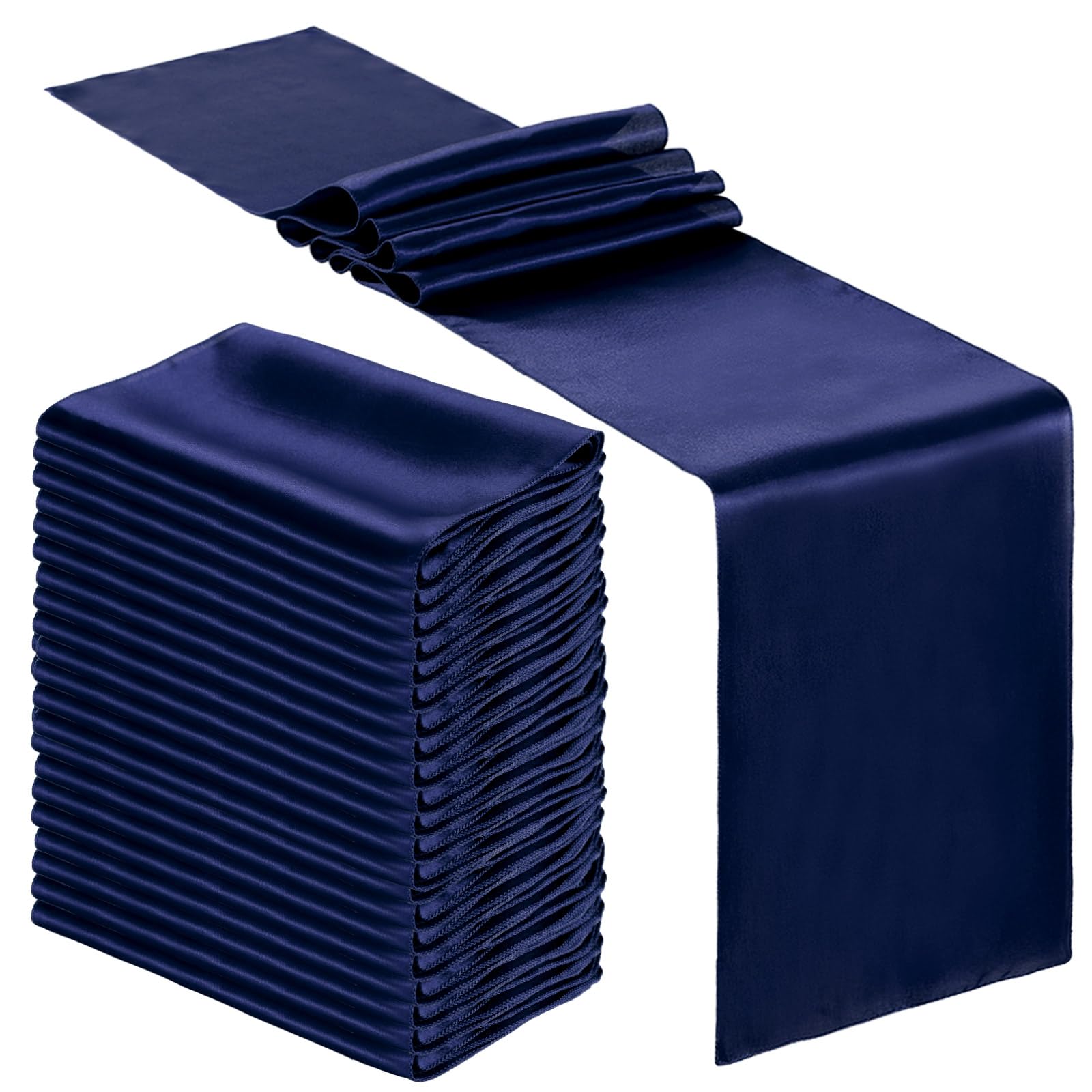 Amazon.com: Bencailor 24 Pieces Satin Table Runner Bulk 12" x 108" Long ...