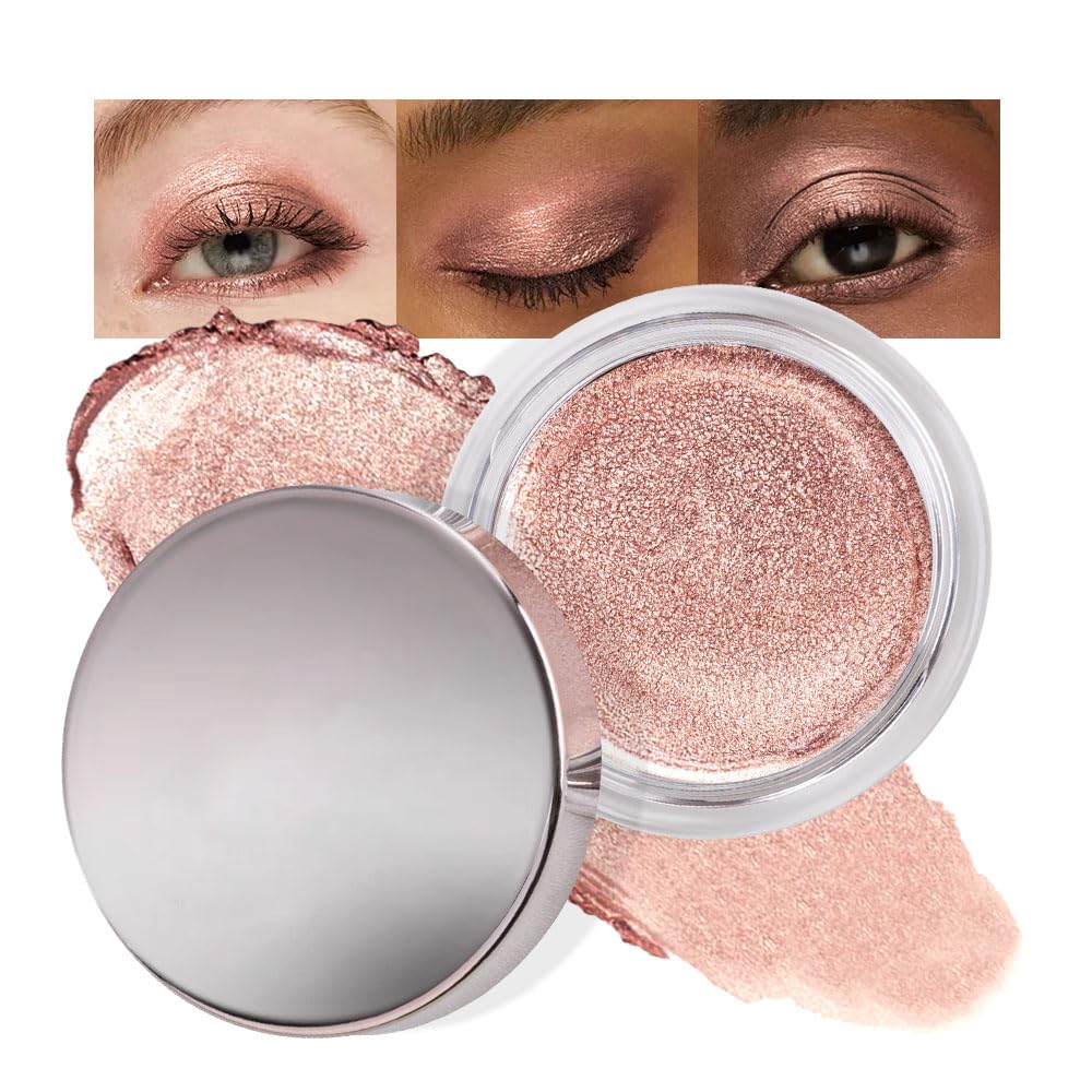 Amazon.com : FeiCuiYun Glitter Shimmer Metallic Cream Eyeshadow Palette ...