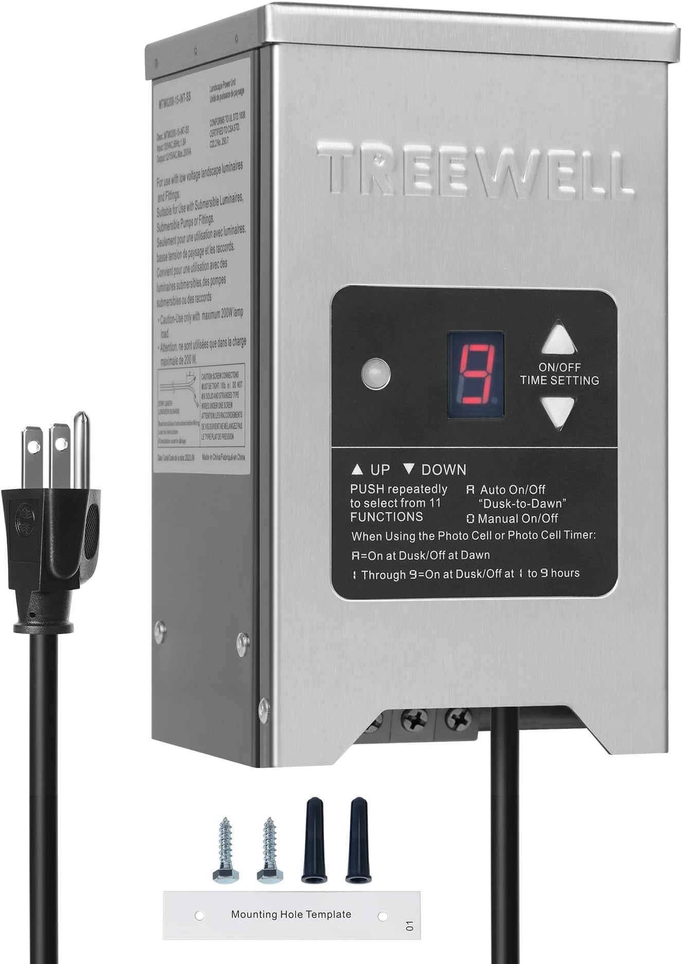 Kichler Contractor Series 300W Transformer Stainless Steel 5.50x13.00x5 ...