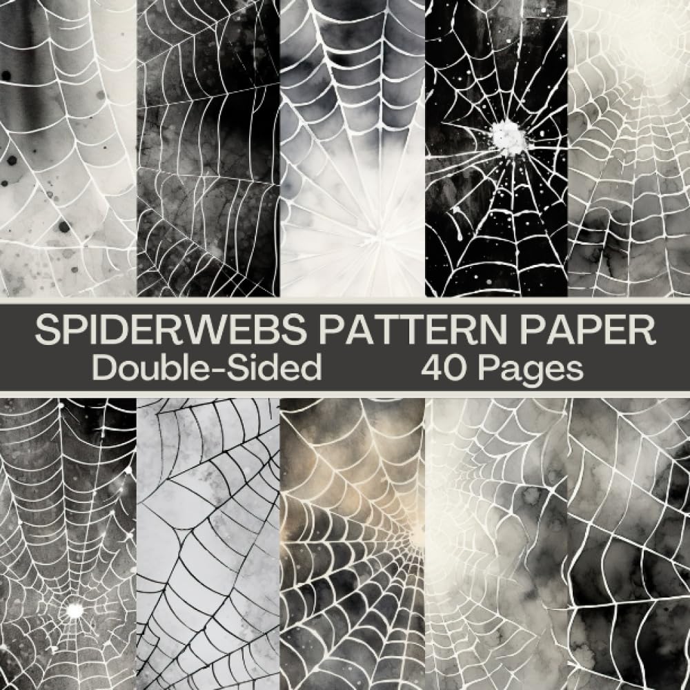 Spiderwebs Scrapbook Paper 40 Pages 20 Sheets: Double Sided Pattern ...