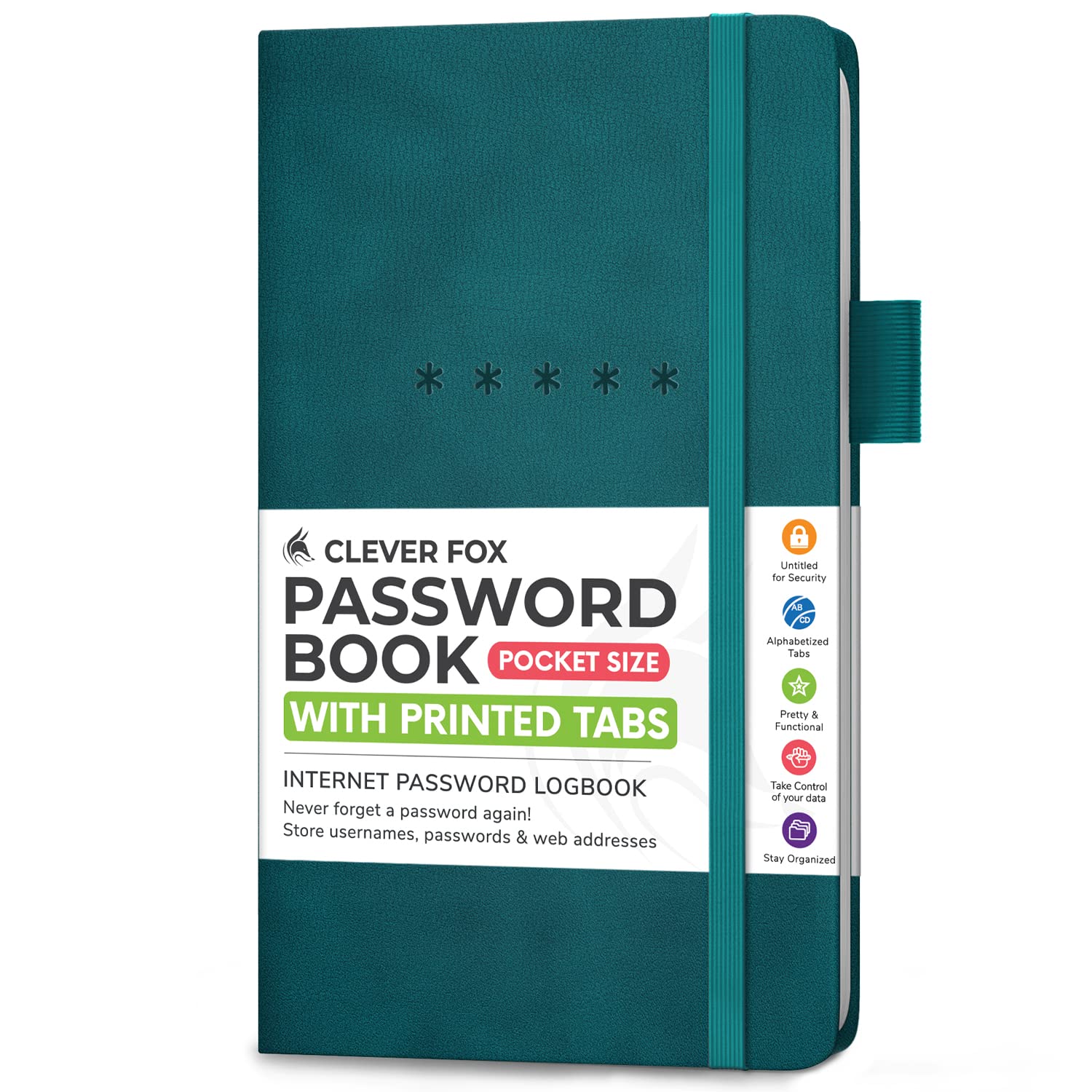 Clever Fox Password Book Pocket – Small Internet Address & Password ...