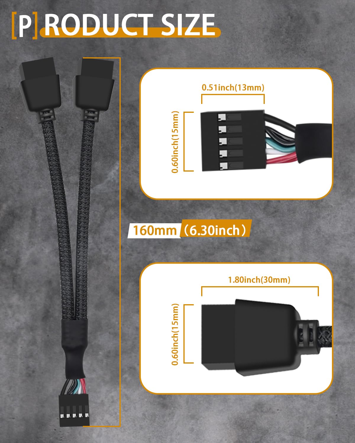 Snapklik.com : COMeap USB Header Splitter, Motherboard 9 Pin USB 2.0 To ...