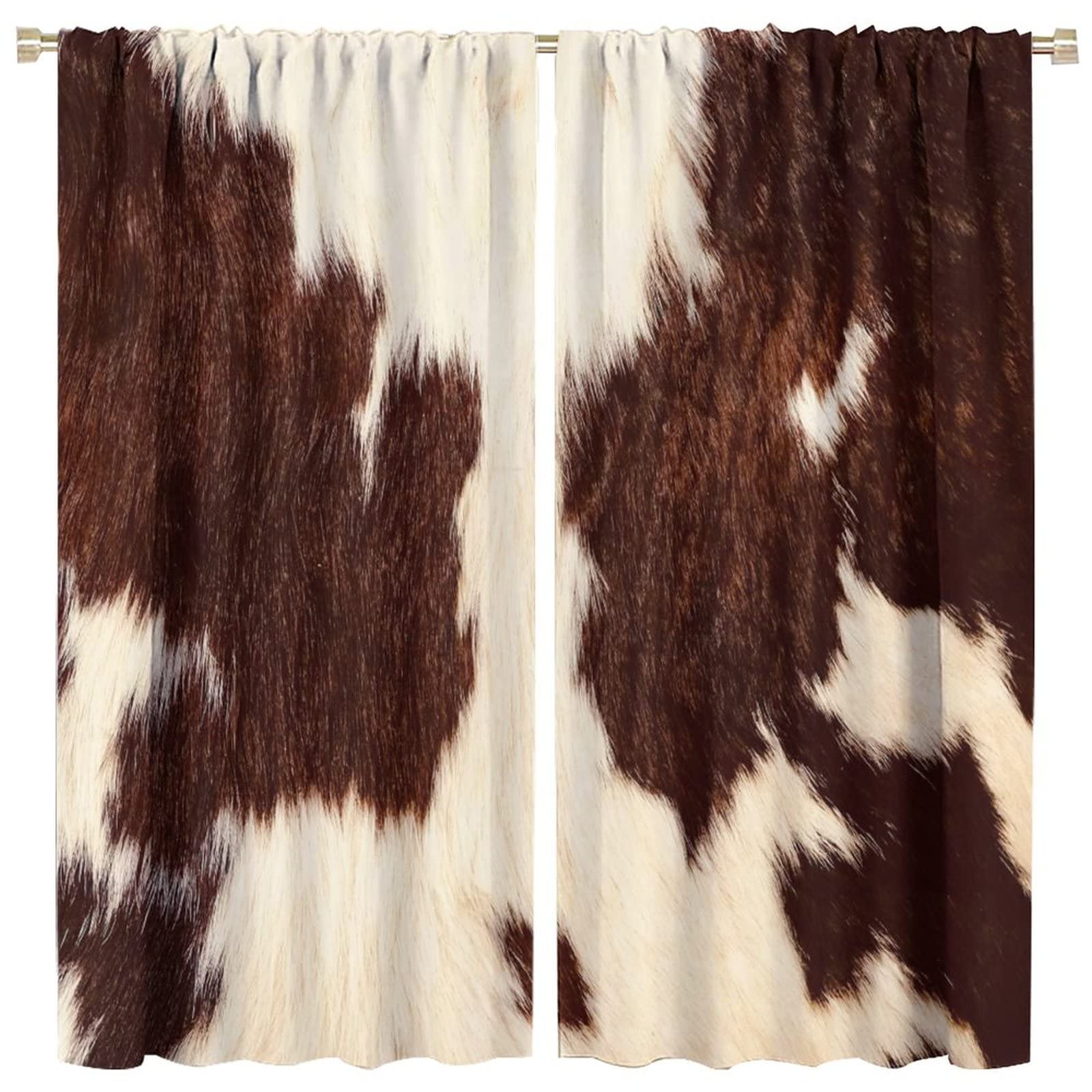 Amazon.com: GoDazzling Cowhide Animal Blackout Windows Curtains ...