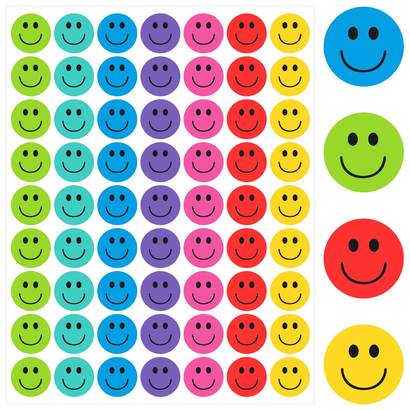 Snapklik.com : Happy Smile Face Decals - 1260 Mini Motivational Stickers