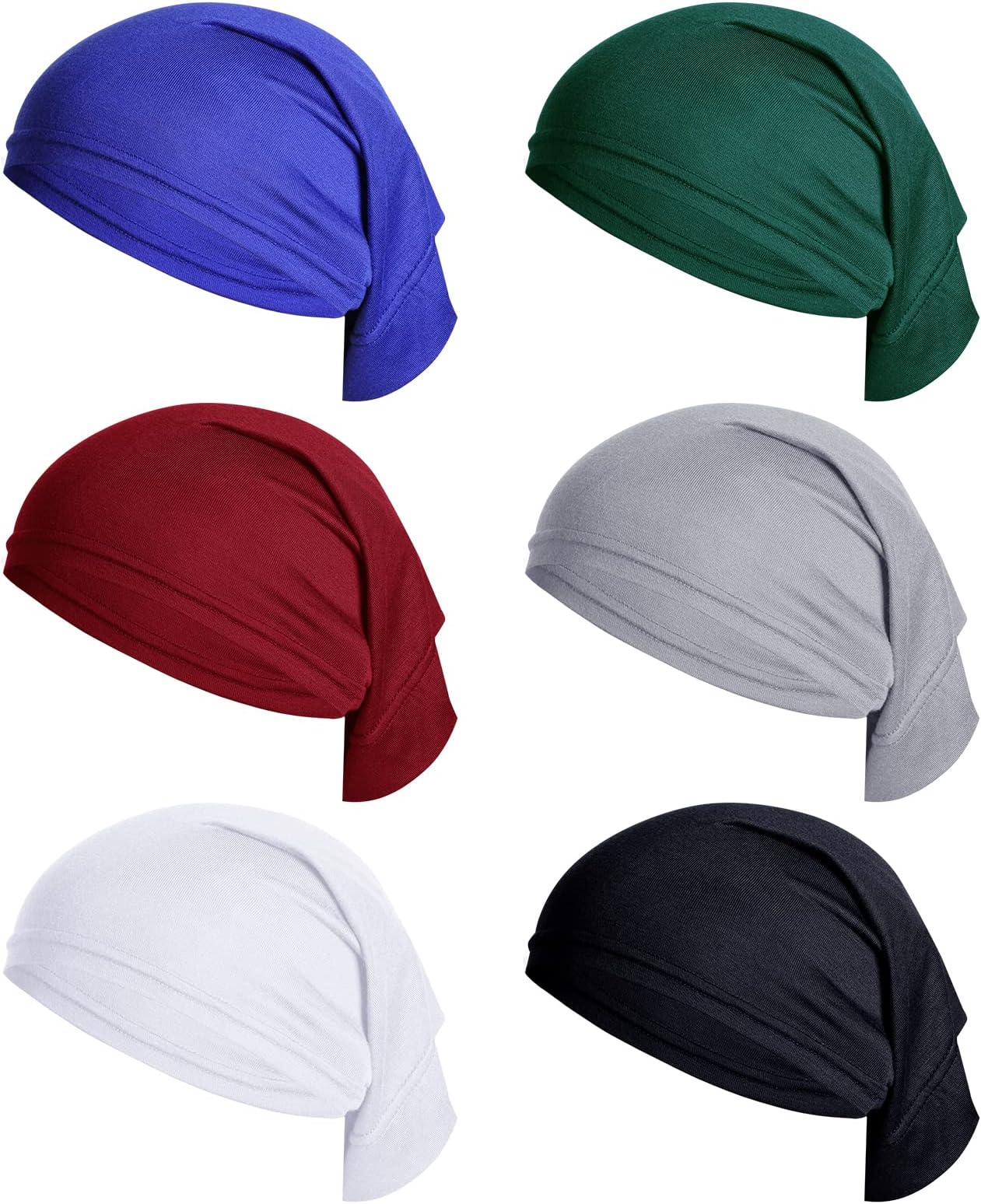 Amazon.com : Sucrain 6 Pcs Tube Dreadlock Cap Elastic Wide Headband ...