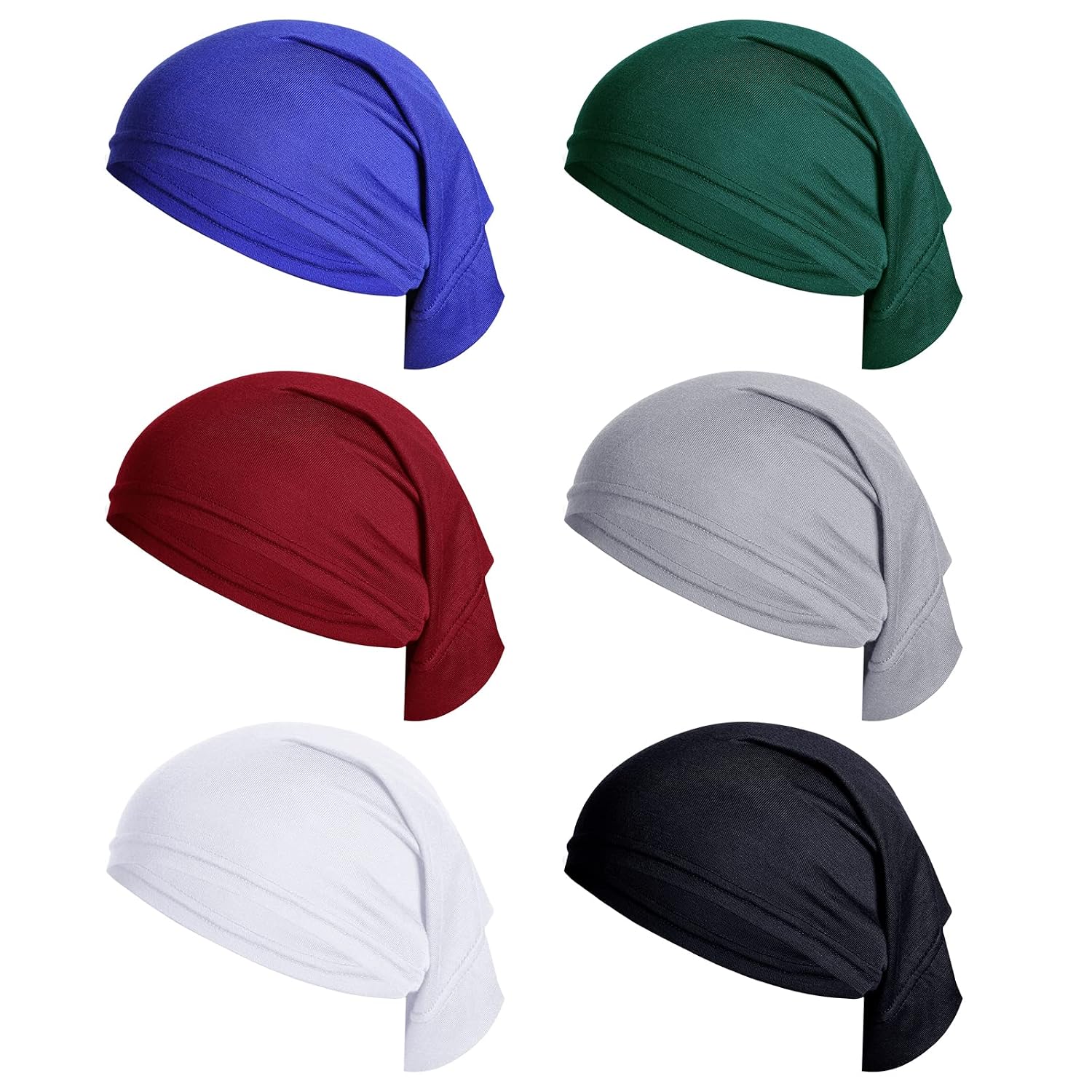 Amazon.com : Sucrain 6 Pcs Tube Dreadlock Cap Elastic Wide Headband ...