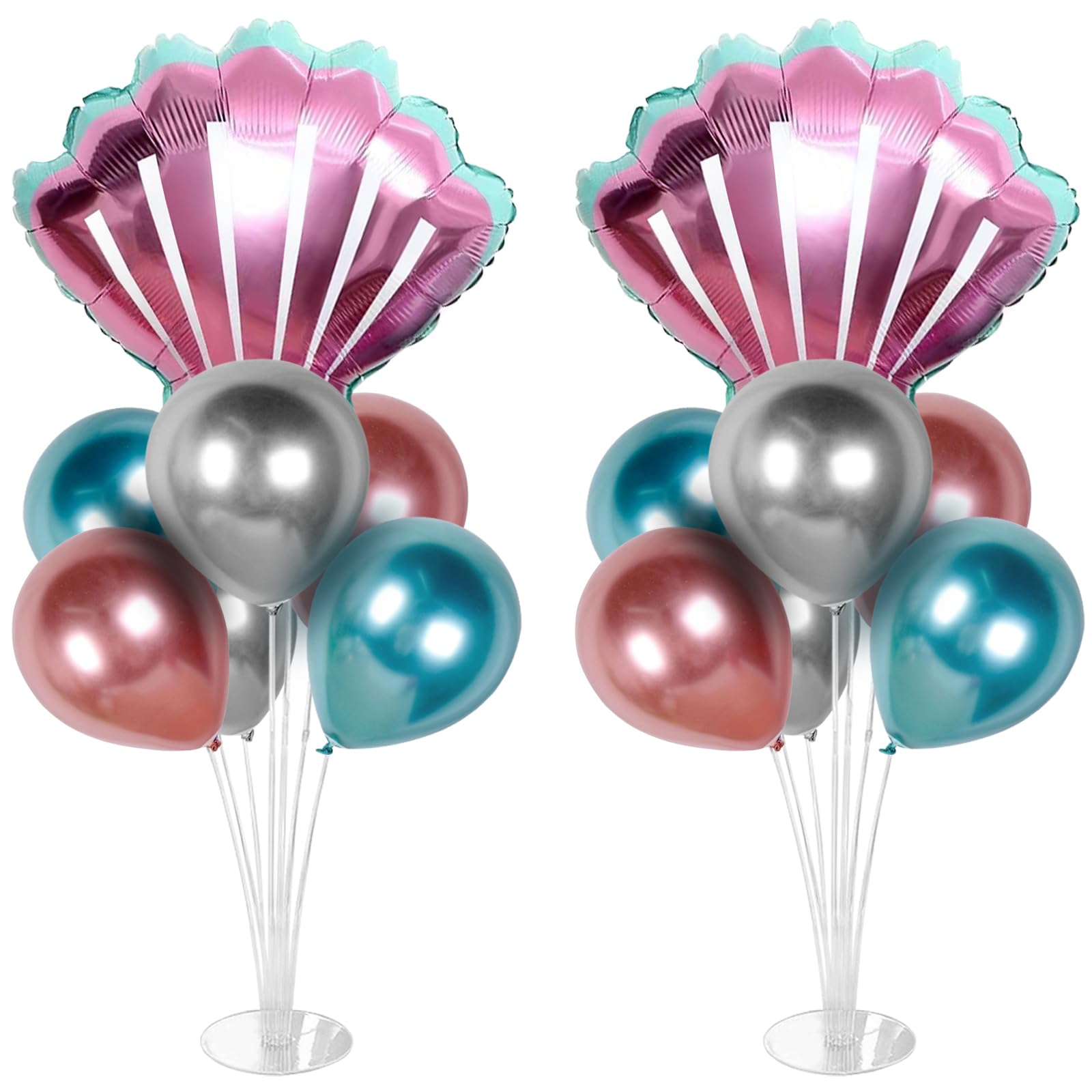 Amazon.com: Mermaid Table Centerpiece Balloons Stand Kit 2 Sets ...