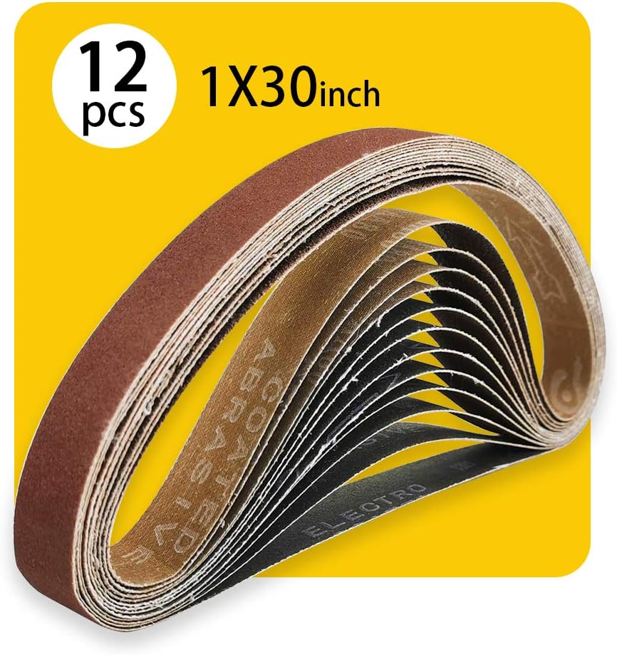 WEN 6515SP180 180-Grit 1 x 30" Sanding Belt Sandpaper (10 Pack ...