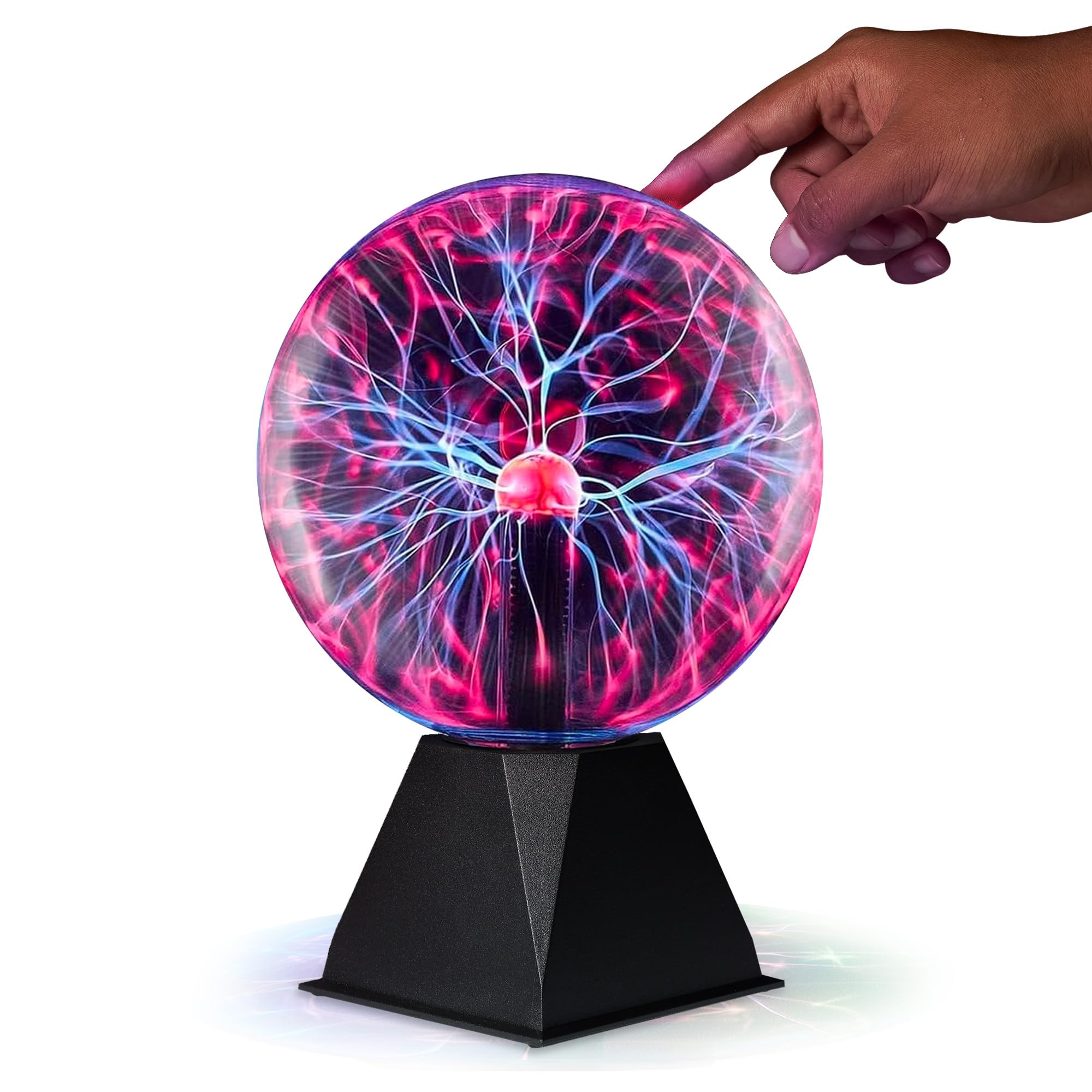 Playbees Colorful Plasma Ball - 7 Inch - Tesla Coil Bulb Static ...