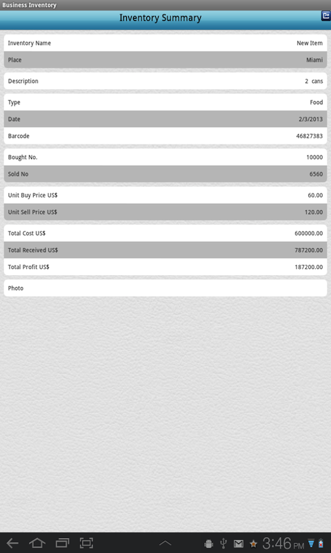 Business Inventory - App on Amazon Appstore