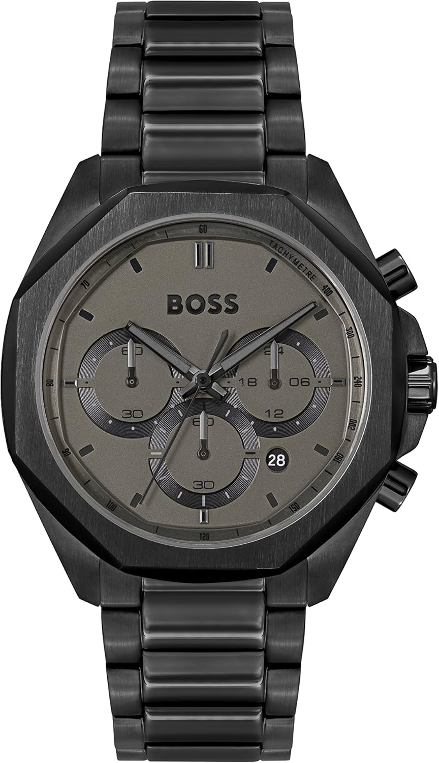 BOSS Chronograph Quartz Watch for Men Cloud Collection with Black ...